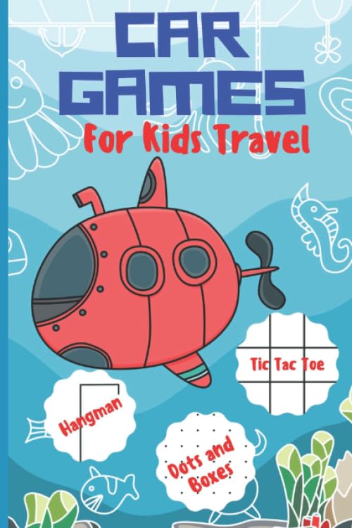Car Games for Kids Travel: Tic Tac Toe, Dots and Boxes, and Hangman ...