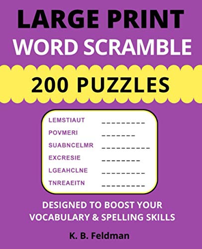 Large Print Word Scramble Puzzles Designed to Boost Your Vocabulary ...