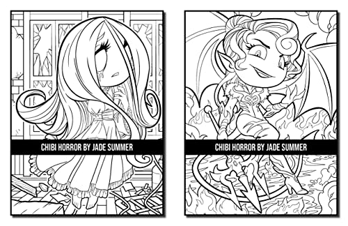 Chibi Girls Horror: An Adult Coloring Book with Adorable Anime ...