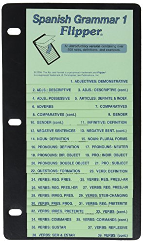 The Flippers 618W Spanish Grammar 1 Flip-Up Guide - For Grades 8 ...