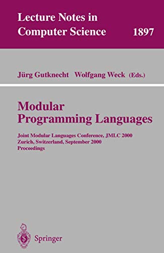 Modular Programming Languages By Wolfgang Weck | World of Books