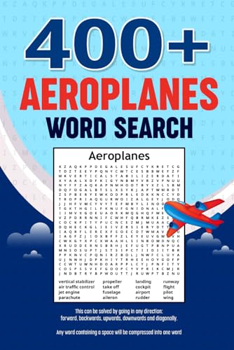 Aeroplane Word Search Puzzle Book : Fun and Challenging Airplane-Themed ...