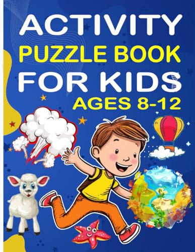 Activity Puzzle Book for Kids ages 8-12: Word Search, Maze, kriss kross ...