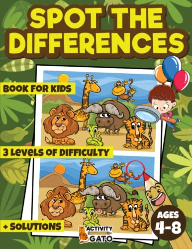 Spot the differences book for kids 4-8: Seach and Find Puzzle Games ...