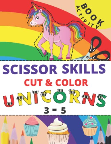 Scissor skills activity book for kids ages 3-5: practice cutting, cut ...