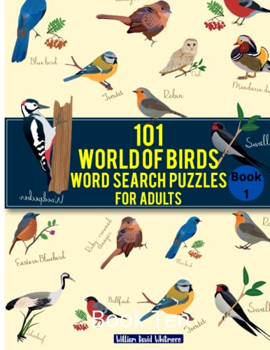 101 world of birds word search puzzle For Adults: Book one, Themed Word ...
