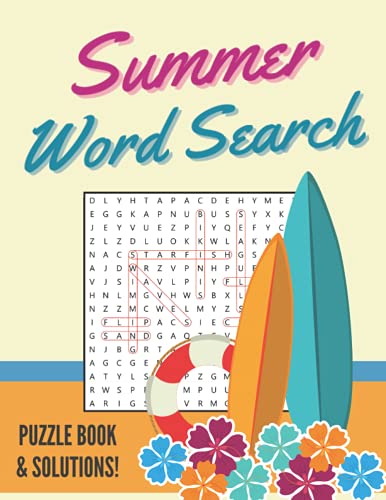 Summer Word Search For Adults: 80 Summer Word Puzzle Activities For All ...