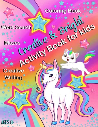 Creative and Bright Activity Book for Kids: Enjoy Coloring, Word ...