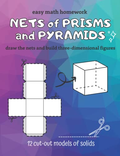 NETS of PRISMS and PYRAMIDS: easy math homework - draw the nets and ...