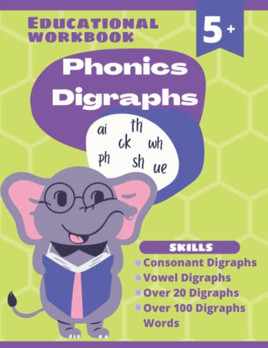 Phonics Digraphs Workbook, Consonant Digraphs, Vowel Digraphs, and More ...