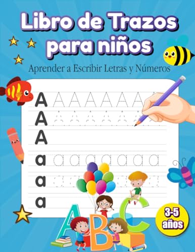 Libro de Trazos para niños 3-5 años: Cuaderno de Caligrafía para ...