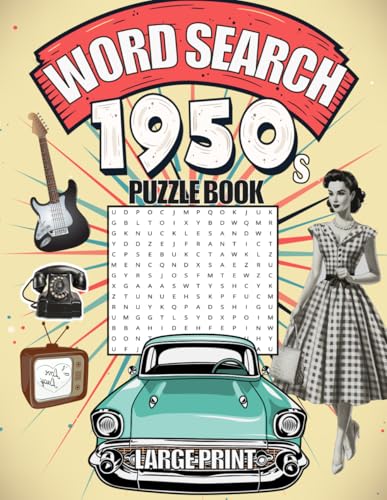 1950s Word Search Puzzle Book : The Fifties Wordfind , Your Way Through ...