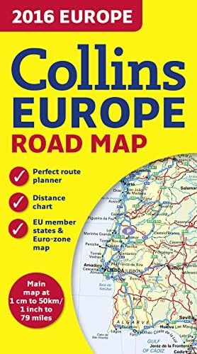 2016 Collins Map of Europe By Collins Maps | World of Books GB