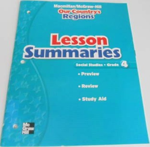 Lesson Summaries for Our Countrys Regions Social Studies Grade By ...
