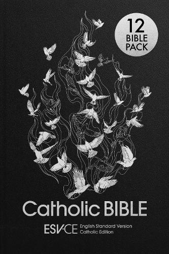 ESV-CE Catholic Bible, Black Hardback, Silver Debossed Dove, British ...