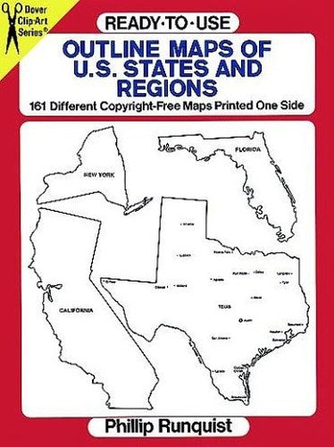 Ready-to-Use Outline Maps of Us States and Regions By Phillip Runquist ...