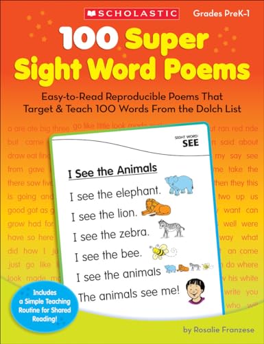 100 Super Sight Word Poems, Grades PreK-1 By Rosalie Franzese | World ...