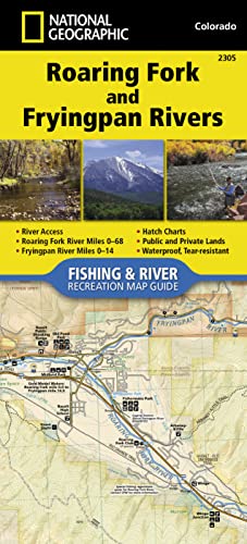 Roaring Fork Fryingpan Rivers Map (National Geographic Fishing & River ...