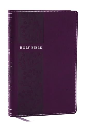 NKJV Personal Size Large Print Bible with 43,000 Cross References, Purple Leathersoft, Red ...