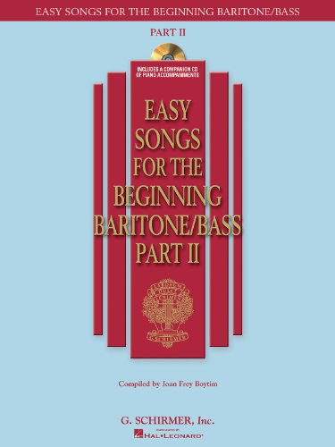 Easy Songs for the Beginning Baritone/Bass, Part II [With CD] By Joan ...