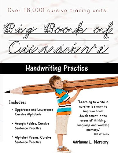 Big Book of Cursive Handwriting Practice (Over 18,000 Cursive Tracing ...