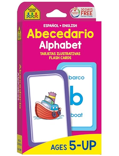 School Zone Spanish Alphabet Flash Cards: 56 Cards, Preschool ...