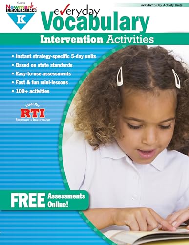 Everyday Vocabulary Intervention Activities for Grade K Teacher ...