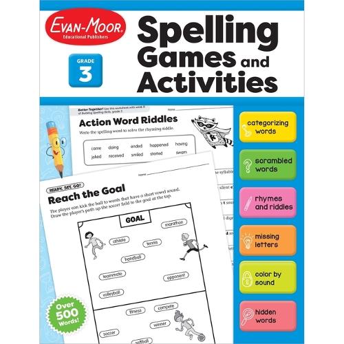 Spelling Games and Activities, Grade 3 By Evan-Moor Educational ...