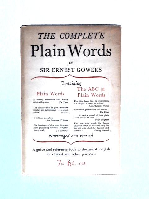 The Complete Plain Words | Old & Rare at World of Books US