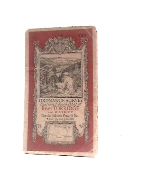 Ordnance Survey Contoured Road Map of River Torridge and Disctrict ...