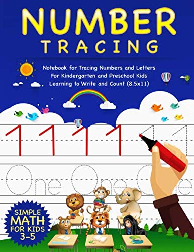 Number Tracing: Notebook for Tracing Numbers and Letters for ...