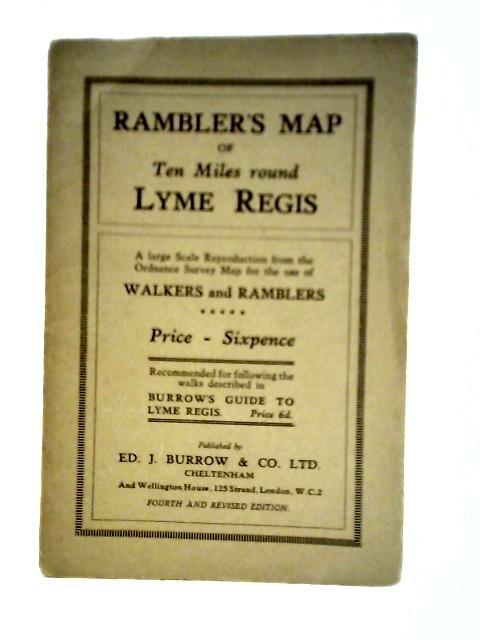 Rambler's Map of Ten Miles Round Lyme Regis | Old & Rare at World of ...