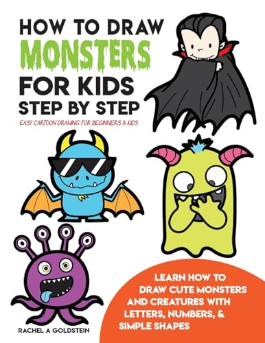 How to Draw Monsters for Kids Step by Step Easy Cartoon Drawing for ...