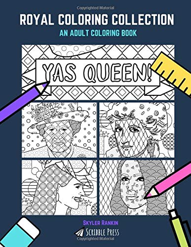 ROYAL COLORING COLLECTION The Queen The Royal Family Princess Diana ...