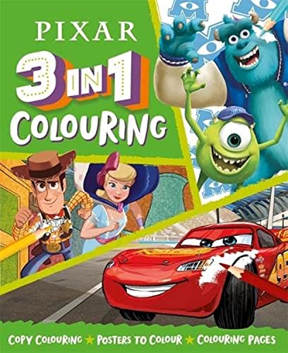 Pixar: 3 in 1 Colouring By Walt Disney| World of Books AU