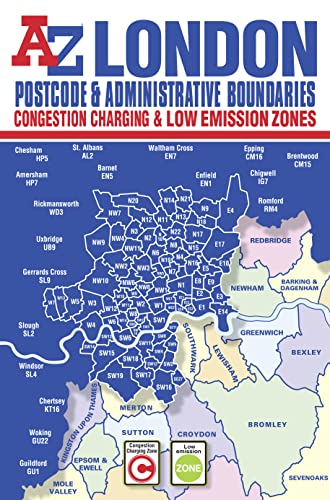London A-Z Postcode and Administrative Boundaries Map By Geographers' A ...