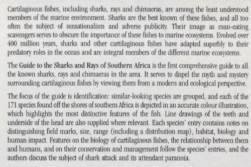 Guide to the Sharks and Rays of Southern Africa By Leonard Compagno ...