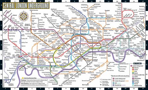 Streetwise London Underground Map - Laminated Map of the London ...