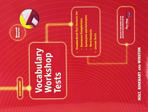 Vocabulary Workshop Tests 2001 G 8 By Rinehart And Winston Staff Holt ...