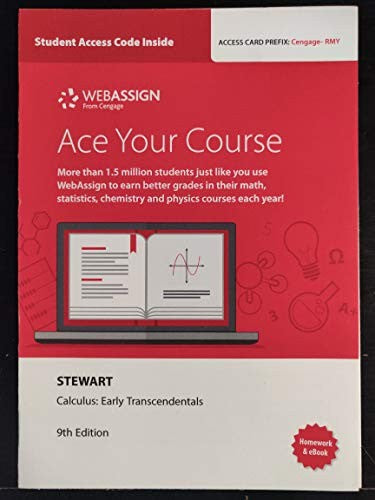 Webassign for Stewart/Clegg/Watson's Calculus: Early Transcendentals ...