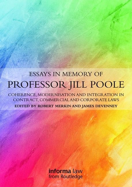 Essays in Memory of Professor Jill Poole By Robert Merkin | World of ...