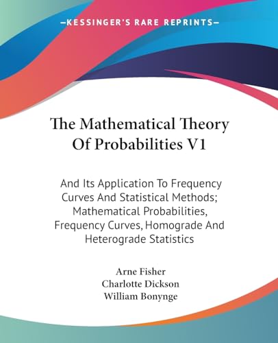 The Mathematical Theory Of Probabilities V1 By Arne Fisher | World of ...