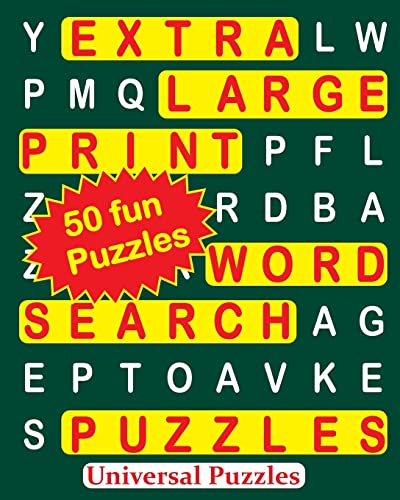 EXTRA LARGE Print WORD SEARCH Puzzles By Universal Puzzles | World of ...