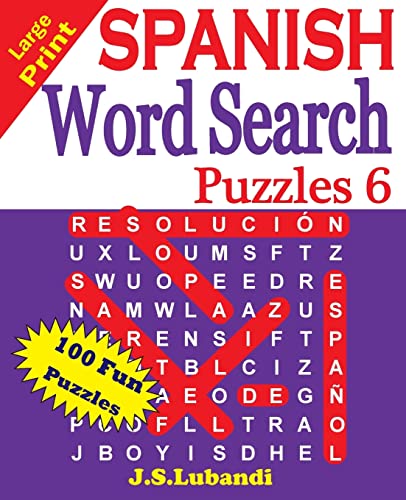 Large Print SPANISH Word Search Puzzles 6 By Jaja Media | World of Books US