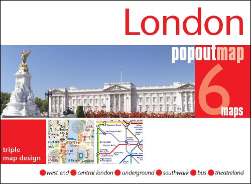 London PopOut Map - 3 pop up maps in 1 pocket size format By Popout ...