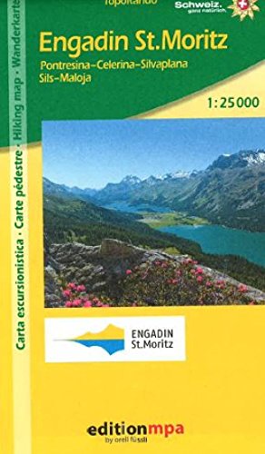 The Engadin & St. Moritz Topographic Hiking Map / Engadin St. Moritz ...