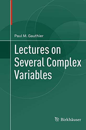 Lectures on Several Complex Variables By Paul M Gauthier | World of ...