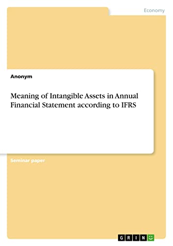 Meaning of Intangible Assets in Annual Financial Statement according to ...