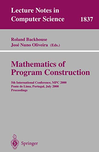 Mathematics of Program Construction By Roland Backhouse | World of Books US