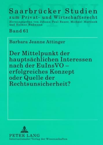 Der Mittelpunkt Der Hauptsaechlichen Interessen Nach Der Euinsvo ...
